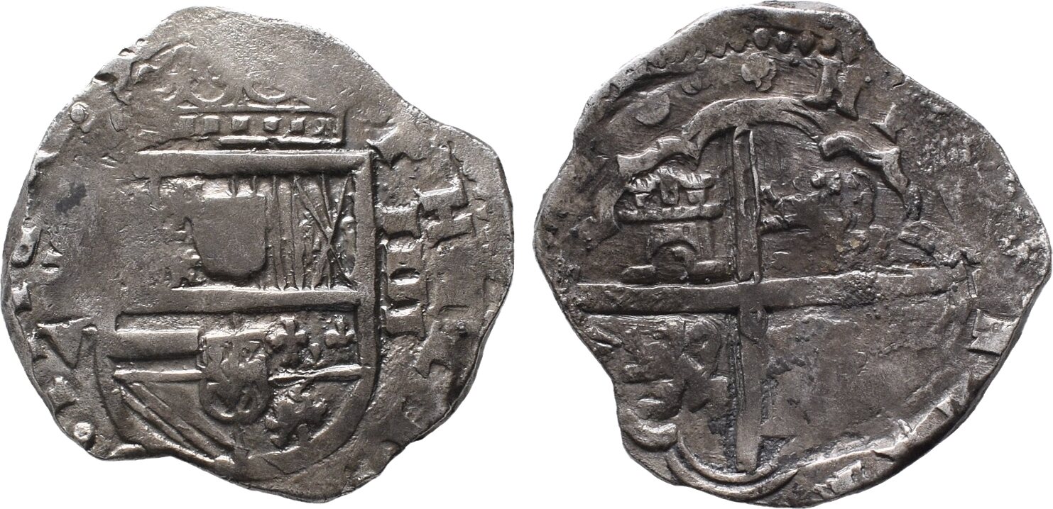 Spanien Cob 4 Reales SV, Sevilla. Philip III. 1598-1621. Ship Treasure. VF | MA-Shops