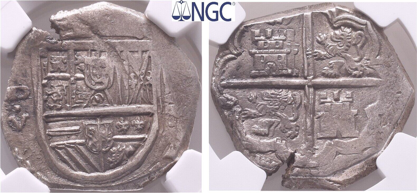 Spanien Cob 4 Reales (1626-28) V, Madrid. Philip IV. 1621-1665. Ship Treasure. NGC AU 53 | MA-Shops