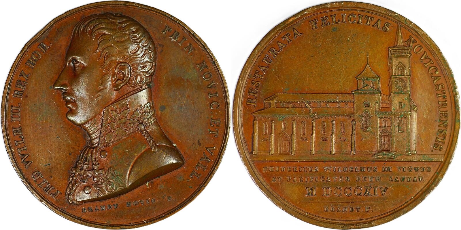 Germany / Prussia Historical medal 1814 Friedrich Wilhelm III – on the reunification of ...