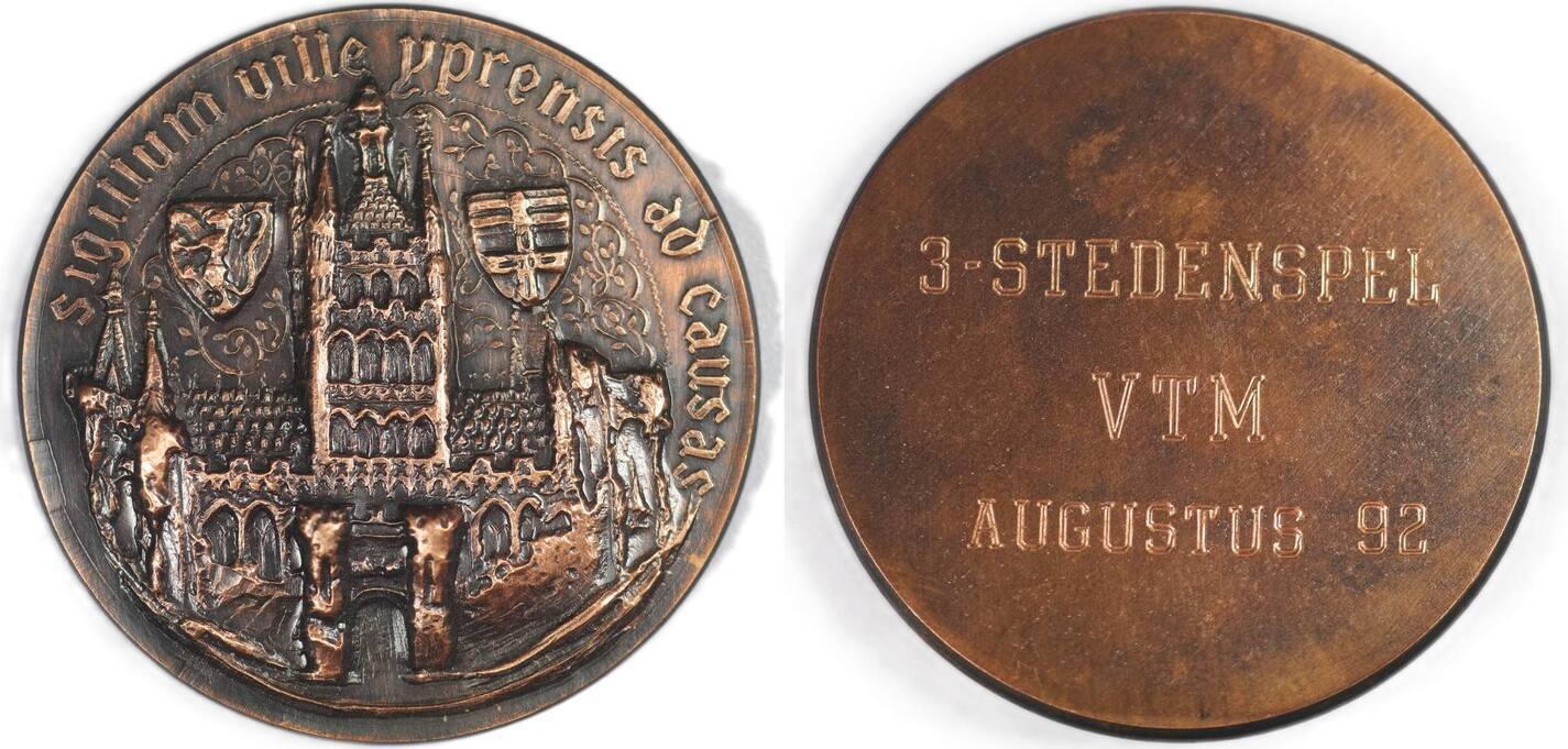 Belgium Historical medal 1992 Sigillum Ville Yprensis ad causas - 3 ...