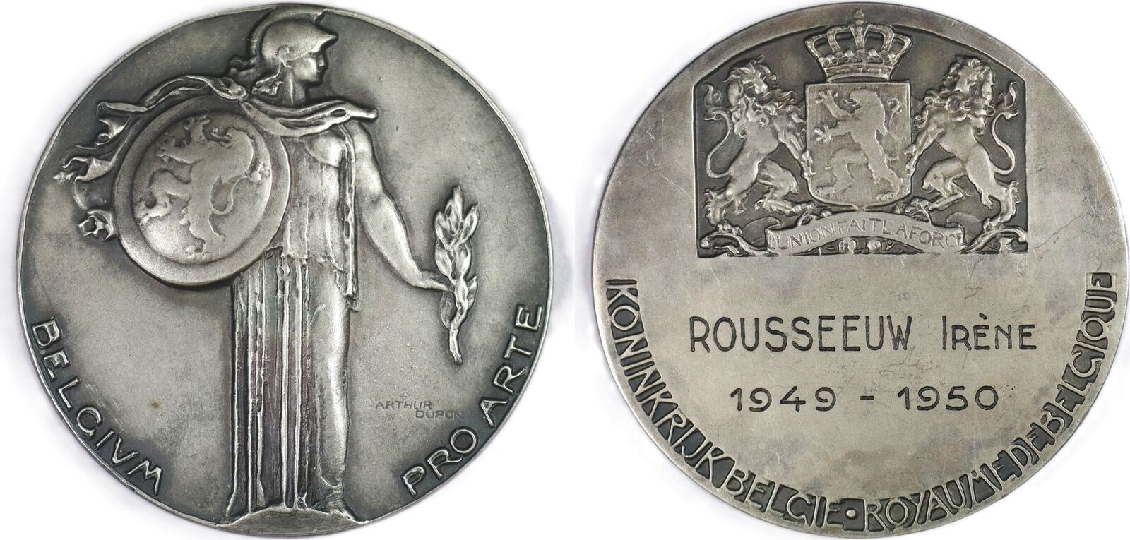 Belgium Historical medal 1950 Pro Arte Dupon – By A. Dupon – Rousseeuw ...