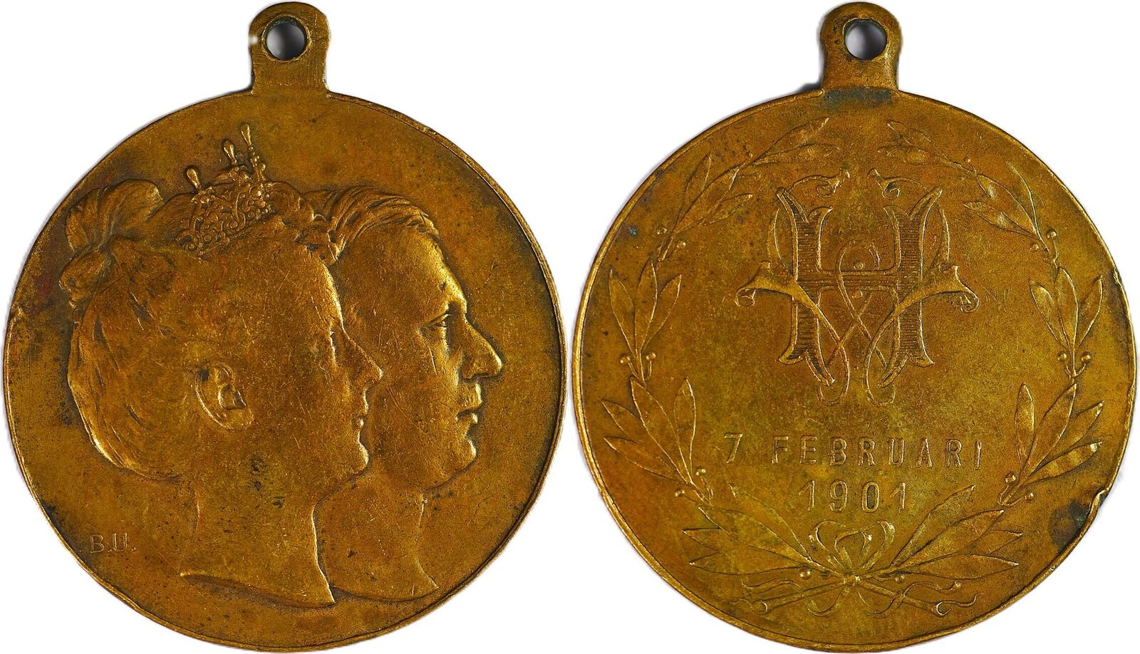 Netherlands Historical medal 1901 Marriage of Queen Wilhelmina - Prince ...