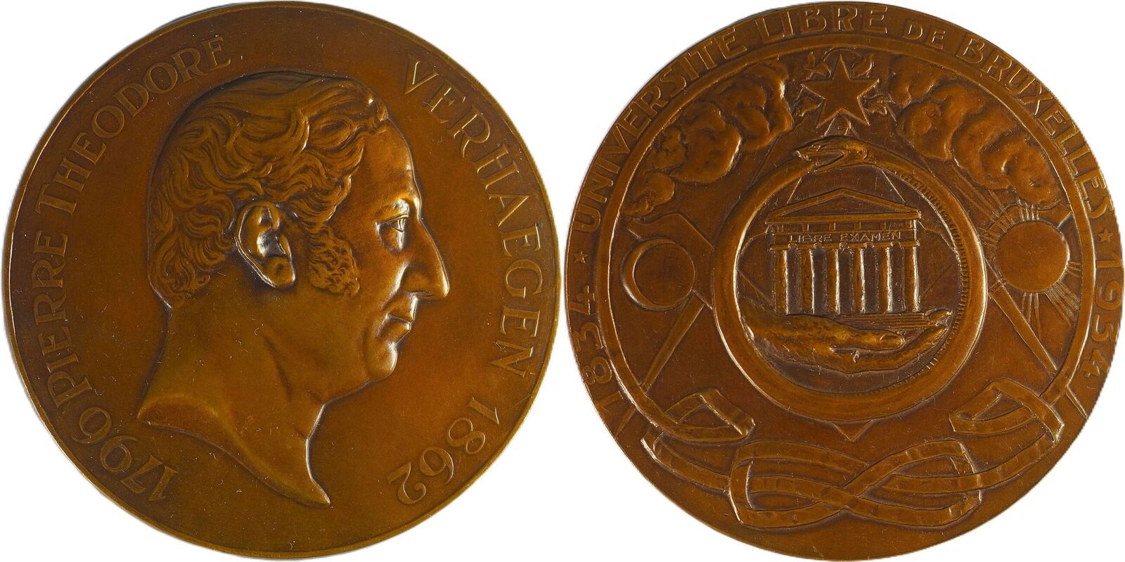 Belgium Historical medal 1934 Pierre Théodore Verhaegen – Centenary of ...