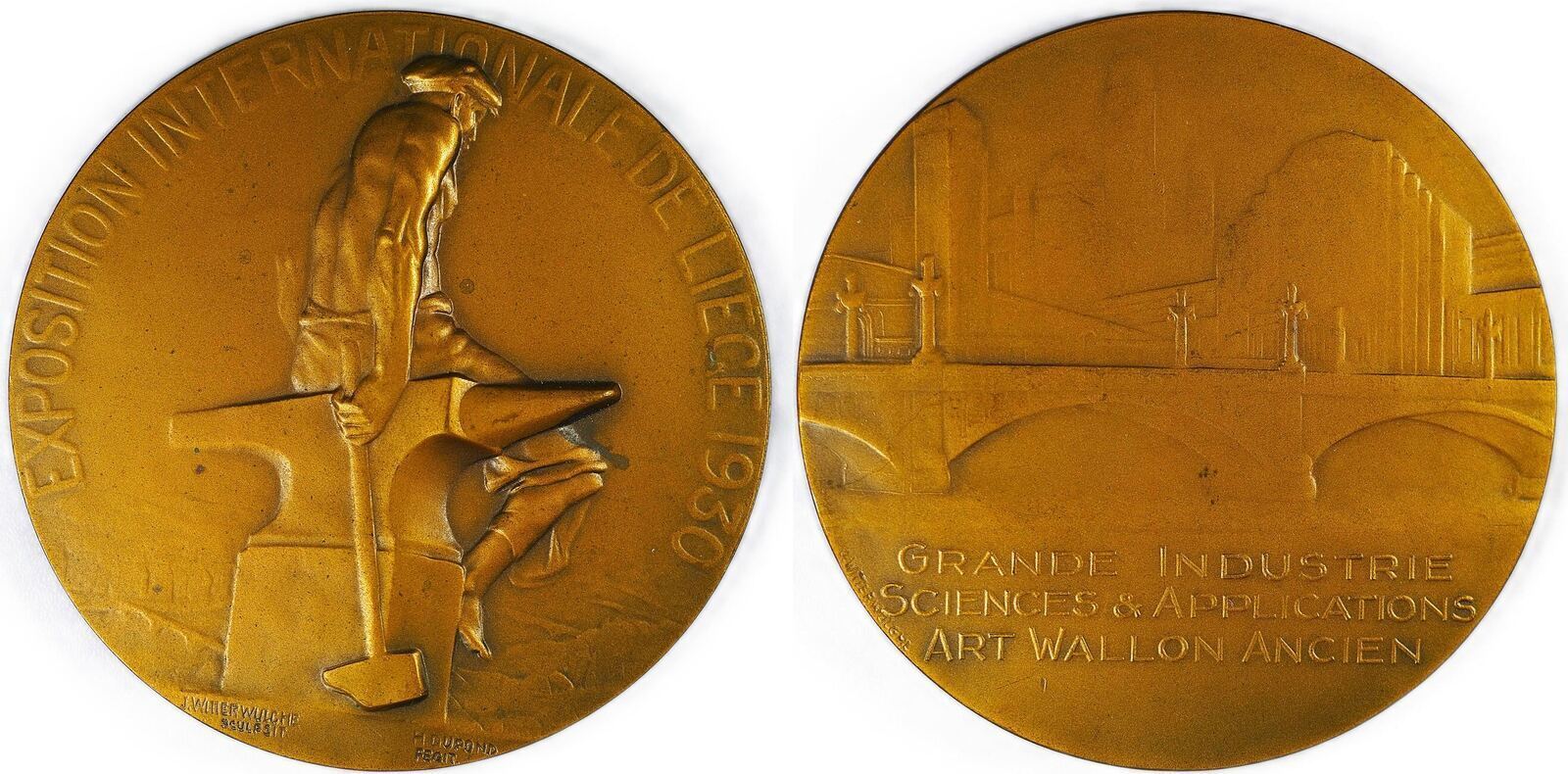 Belgium Historical medal 1930 International Exposition of Liège EF ...