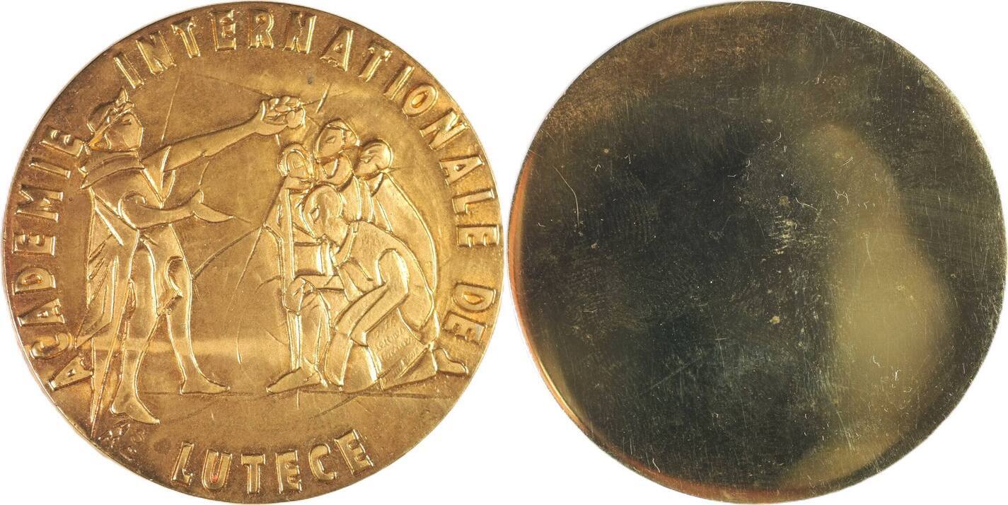 France Historical medal N.D Académie Internationale de Lutèce – Literary or Academic Award aUNC ...