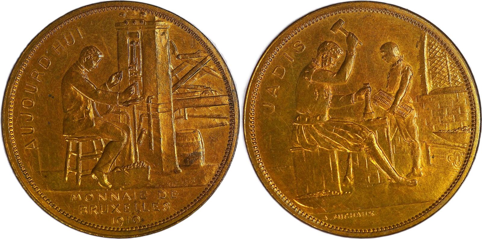 Exposition Universelle of Brussels – Coin Minting “Jadis et Aujourd’hui ...