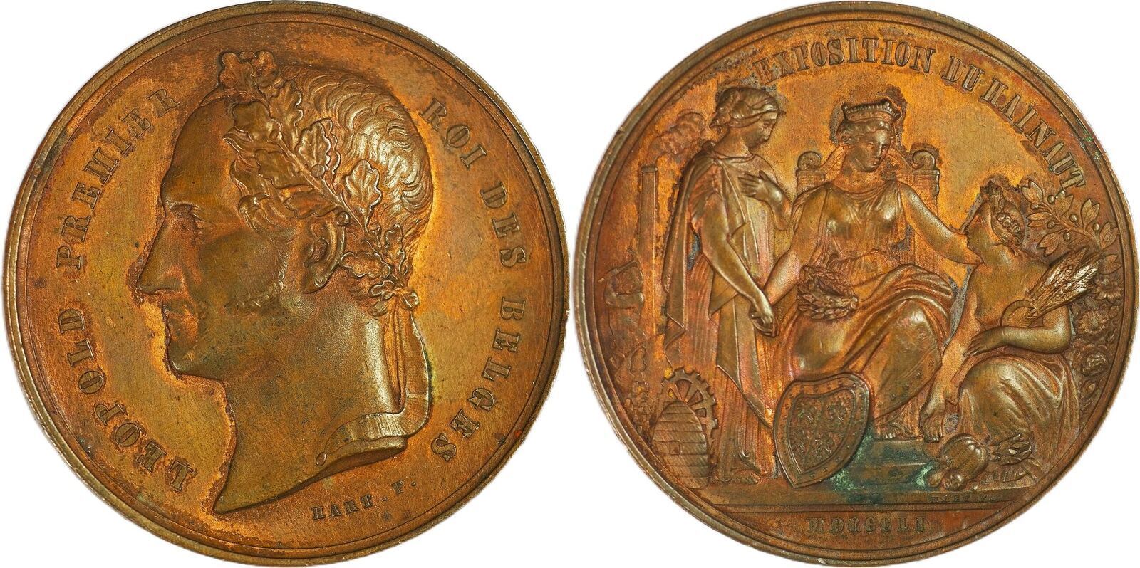 Belgium Medal 1851 Leopold I – King of the Belgians, Hainaut Exposition ...
