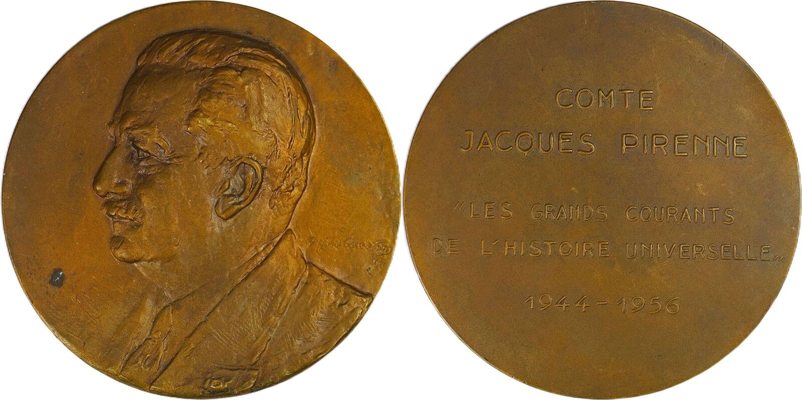 Belgium Historical Medal 1957 Count Jacques Pirenne – Les Grands ...