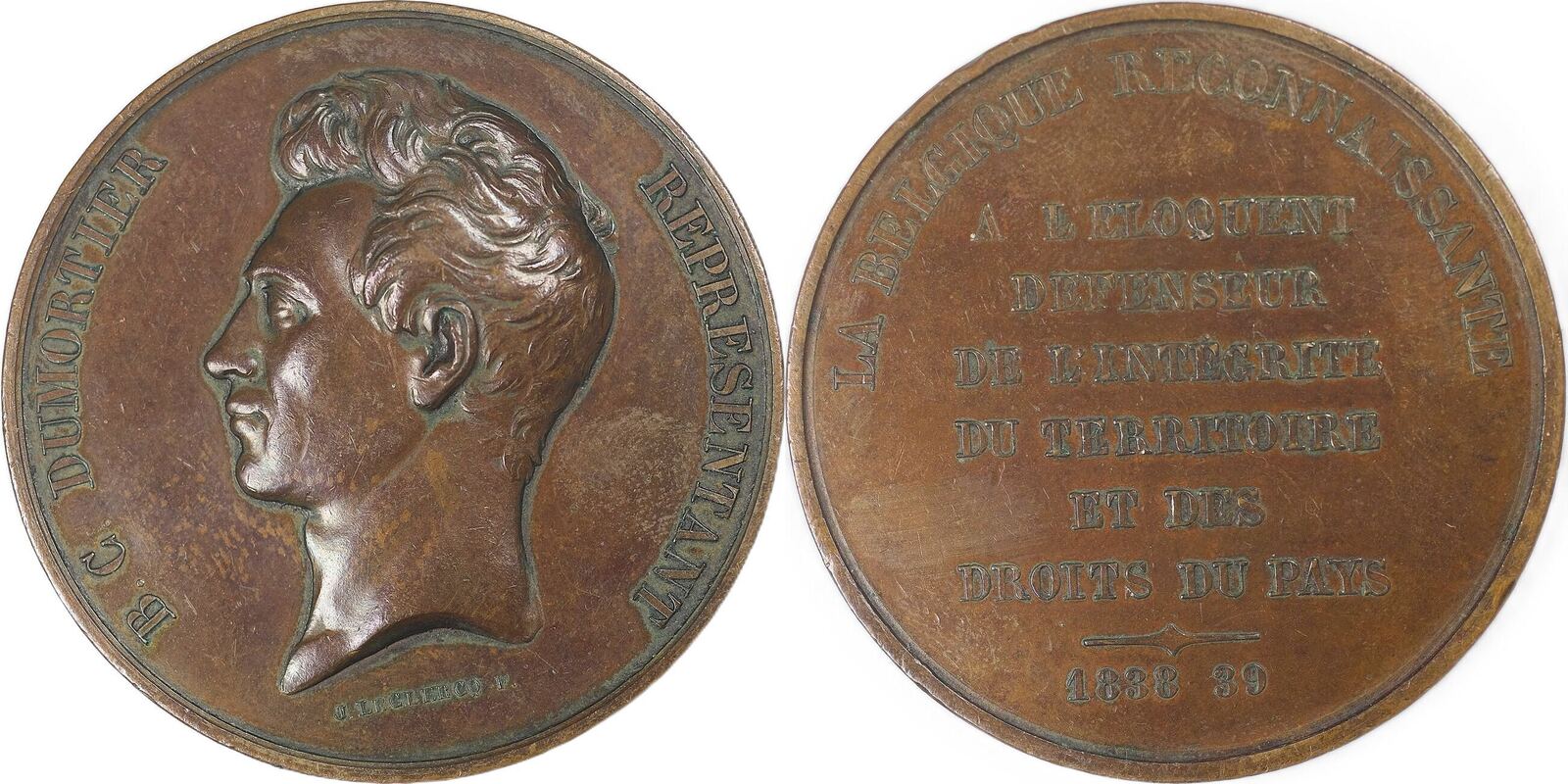 Belgium Historical medal 1839 Baron Dumortier - politician and botanist ...