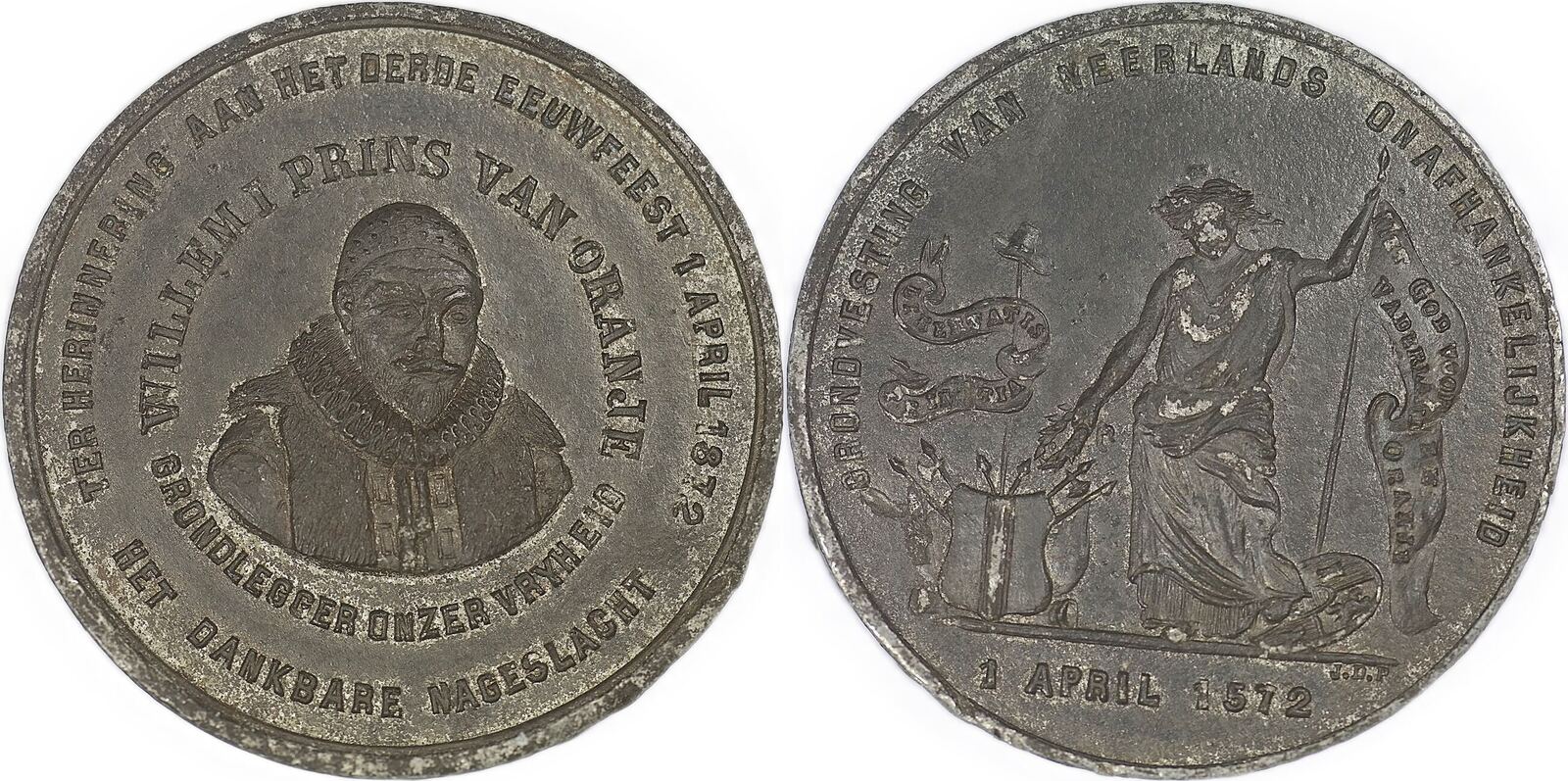 Netherlands Historical medal 1872 Third Centenary of the Capture of Den ...