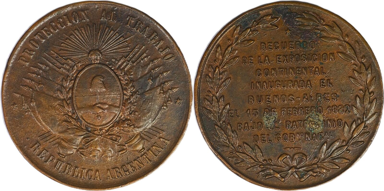 Argentina Historical Medal 1882 National Exhibition of Industry and ...