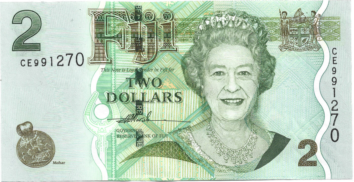 Fiji 2 Dollars 1983 Queen Elizabeth II - Narube UNC | MA-Shops