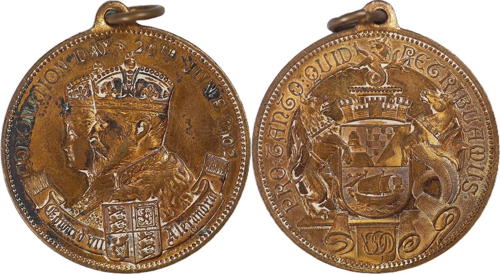 United Kingdom / Belfast Historical medal 1902 Coronation King Edward ...