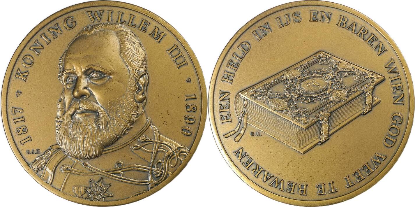 Netherlands Historical medal 1817-1890 King Willem III from the series ...