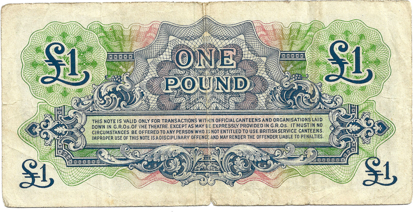 British Armed Forces One Pound 1946 1st Series VF- | MA-Shops
