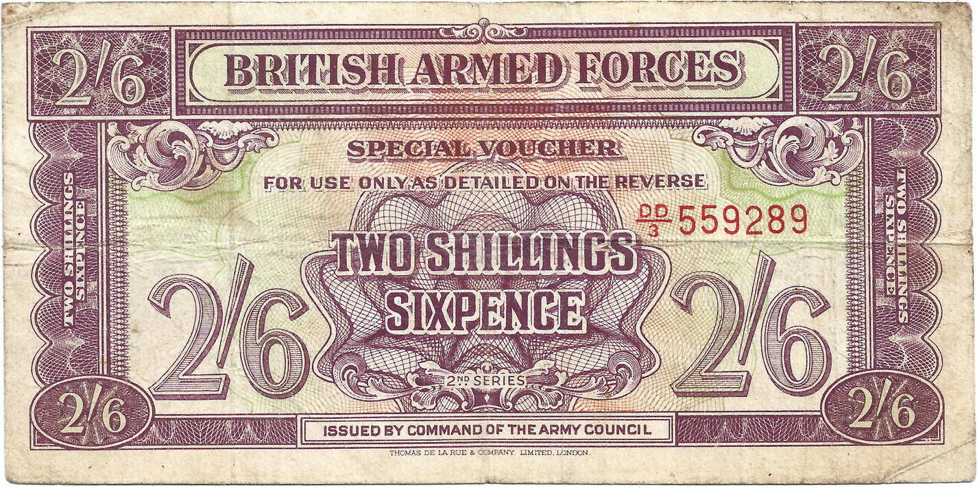 British Armed Forces 2/6 Shillings 1948 2nd Series VF | MA-Shops