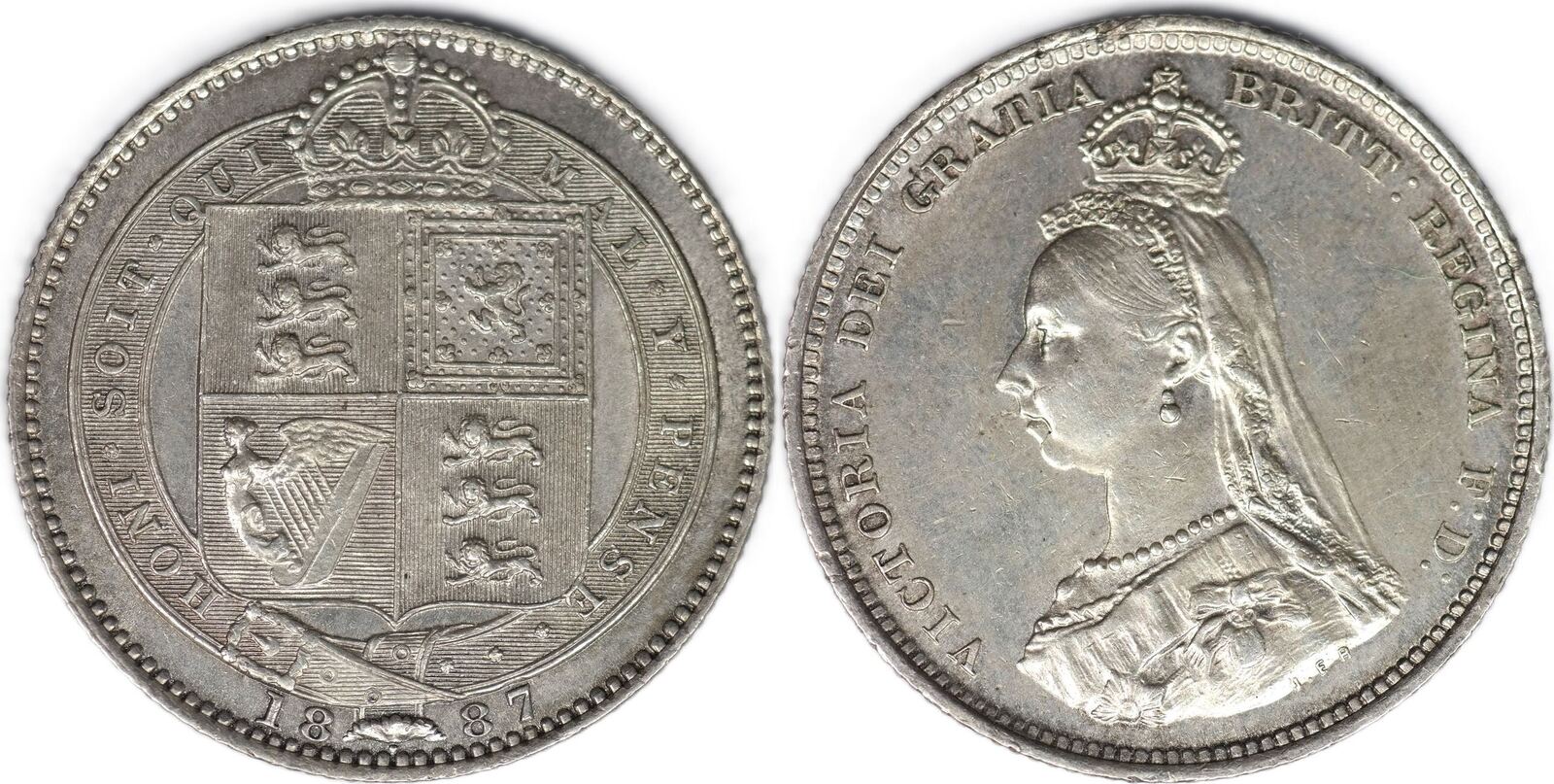 United Kingdom Shilling 1887 Queen Victoria - Golden Jubilee EF | MA-Shops