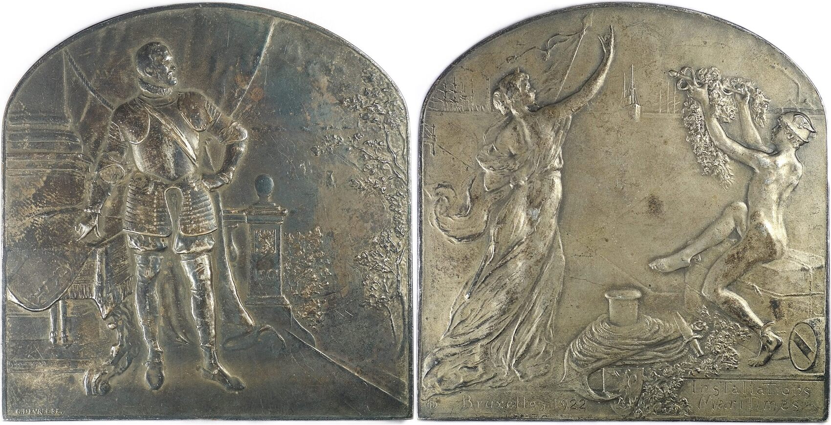 Belgium Historical medal 1914 (1922) Inauguration of the maritime ...