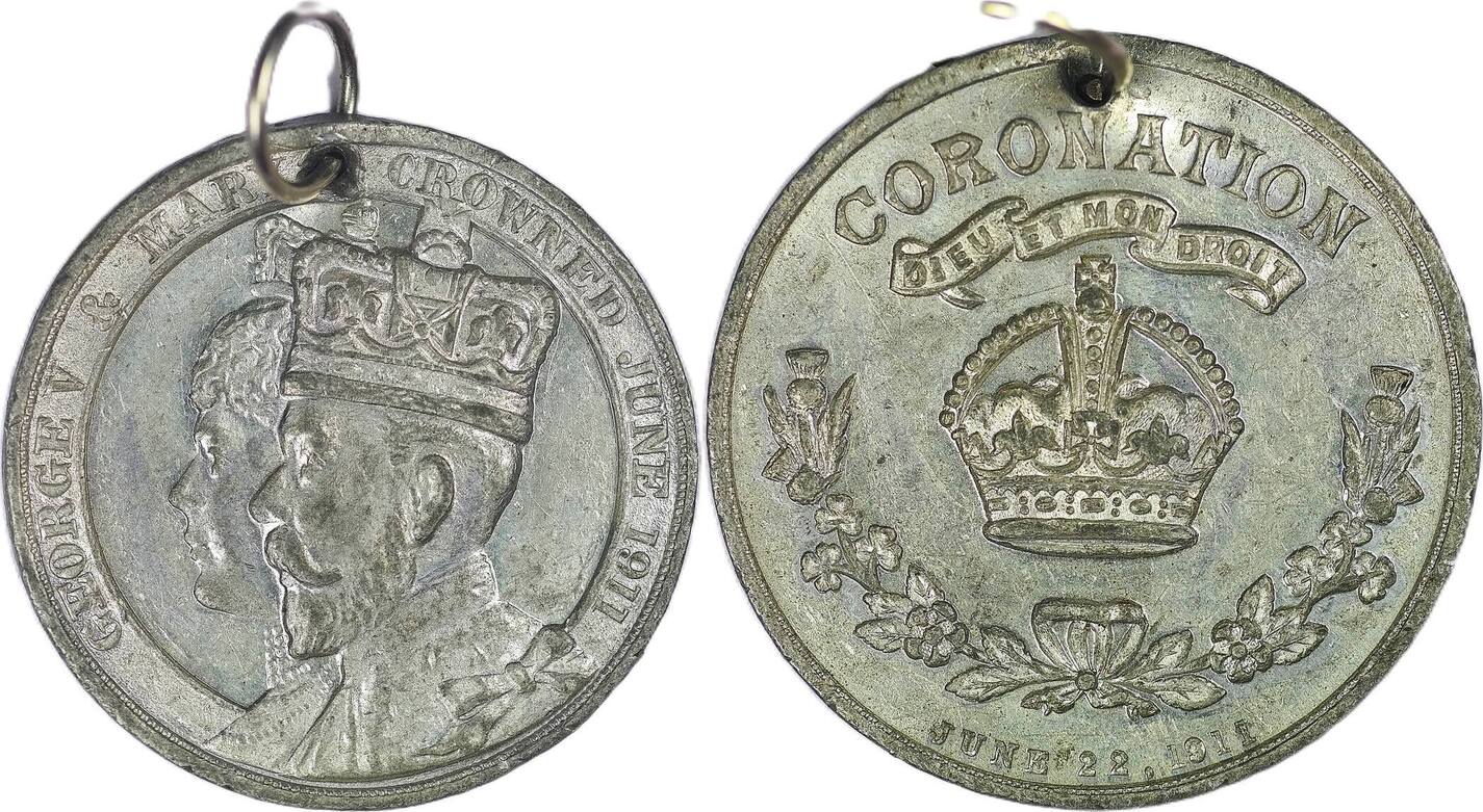 United Kingdom Historical medal 1911 Coronation King George V & Queen ...