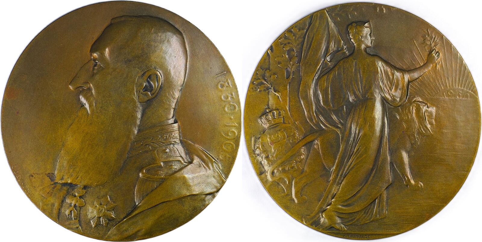 Belgium Historical medal 1905 Leopold II - 75 Years Independent by G ...