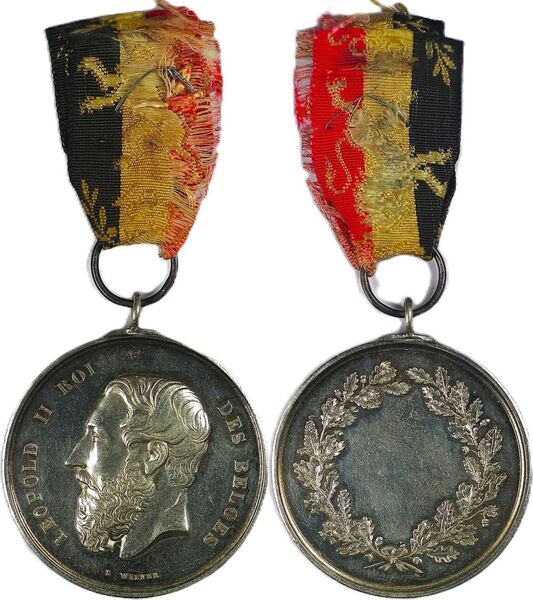 Belgium Historical silver medal N.D (1865-1909) Leopold II - Reward ...