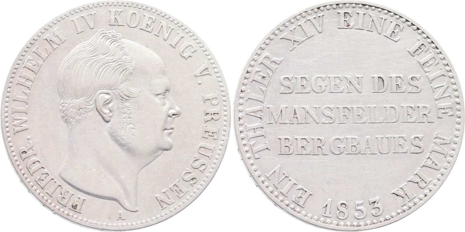 Preußen Ausbeutetaler 1853 A Friedrich Wilhelm IV. 1840-1861 VF | MA-Shops