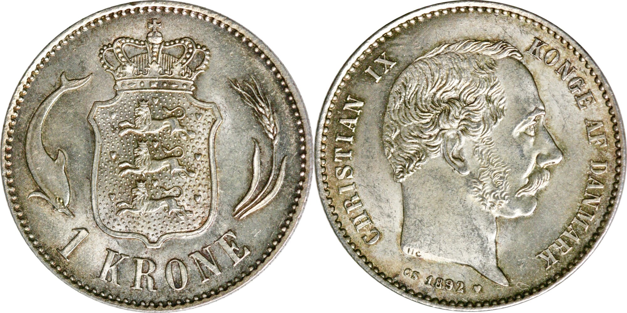 1 krone 1892 Denmark | MA-Shops