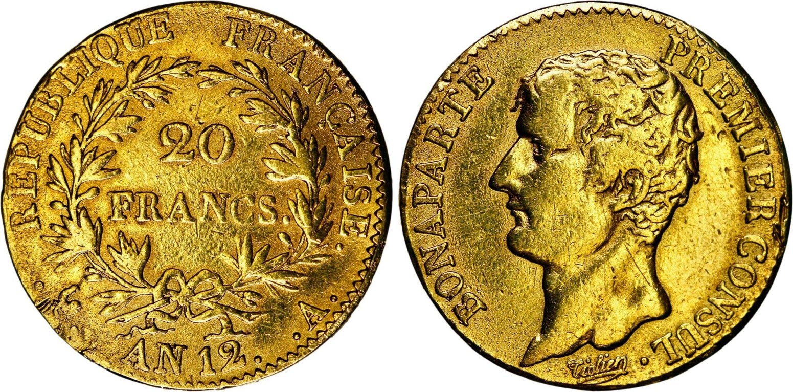 20 francs 1803-1804 France (gold!) | MA-Shops