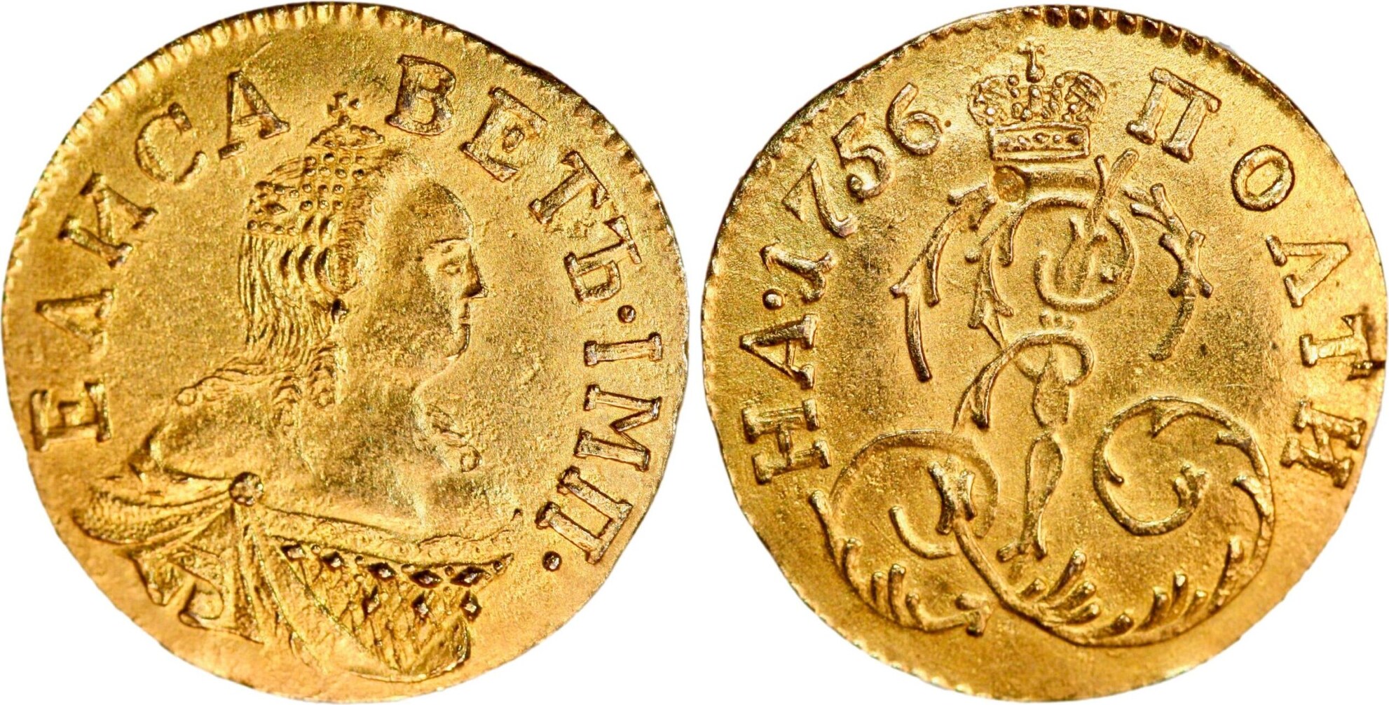 poltina 1756 Russia (gold!) | MA-Shops