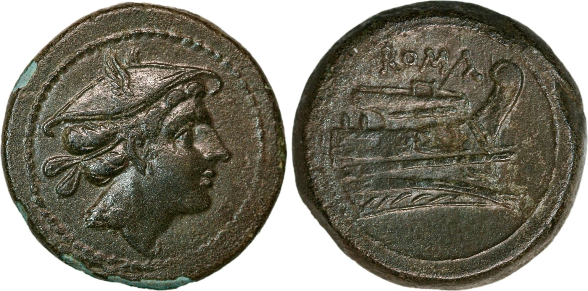 215-212 BC v. Chr. Æ semuncia (ca. 215-212 BC) | MA-Shops