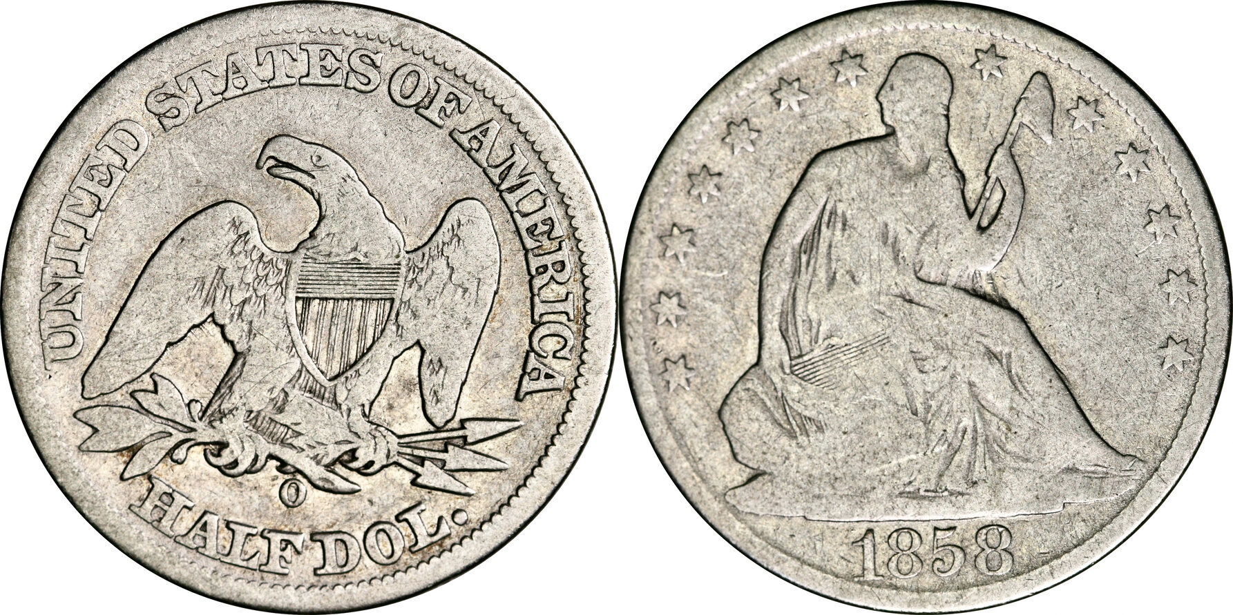 America ½ dollar 1858 USA | MA-Shops