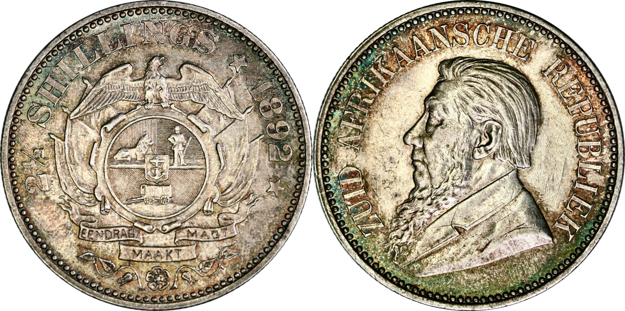 2 1/2 shillings 1892 South Africa | MA-Shops