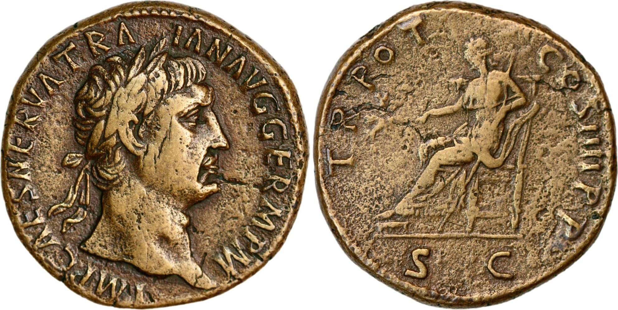 Sestertius 101-102 AD from Emperor Trajan | MA-Shops