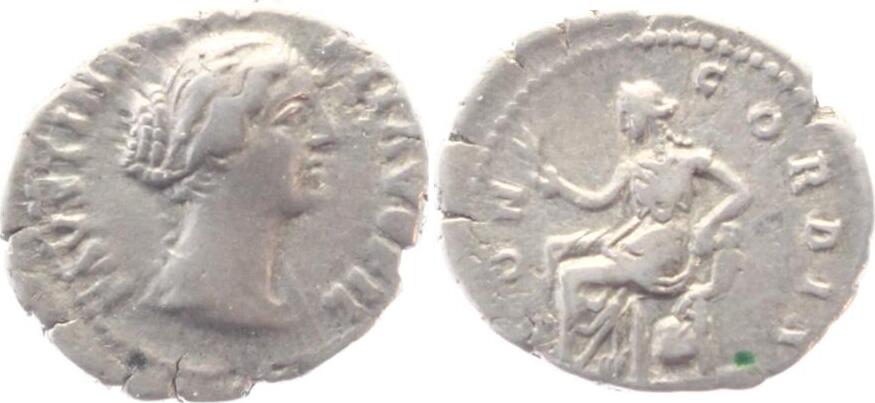 Rom Denar Faustina Minor unter Antoninus Pius + 176, Gattin des Marcus Aurelius. VF | MA-Shops