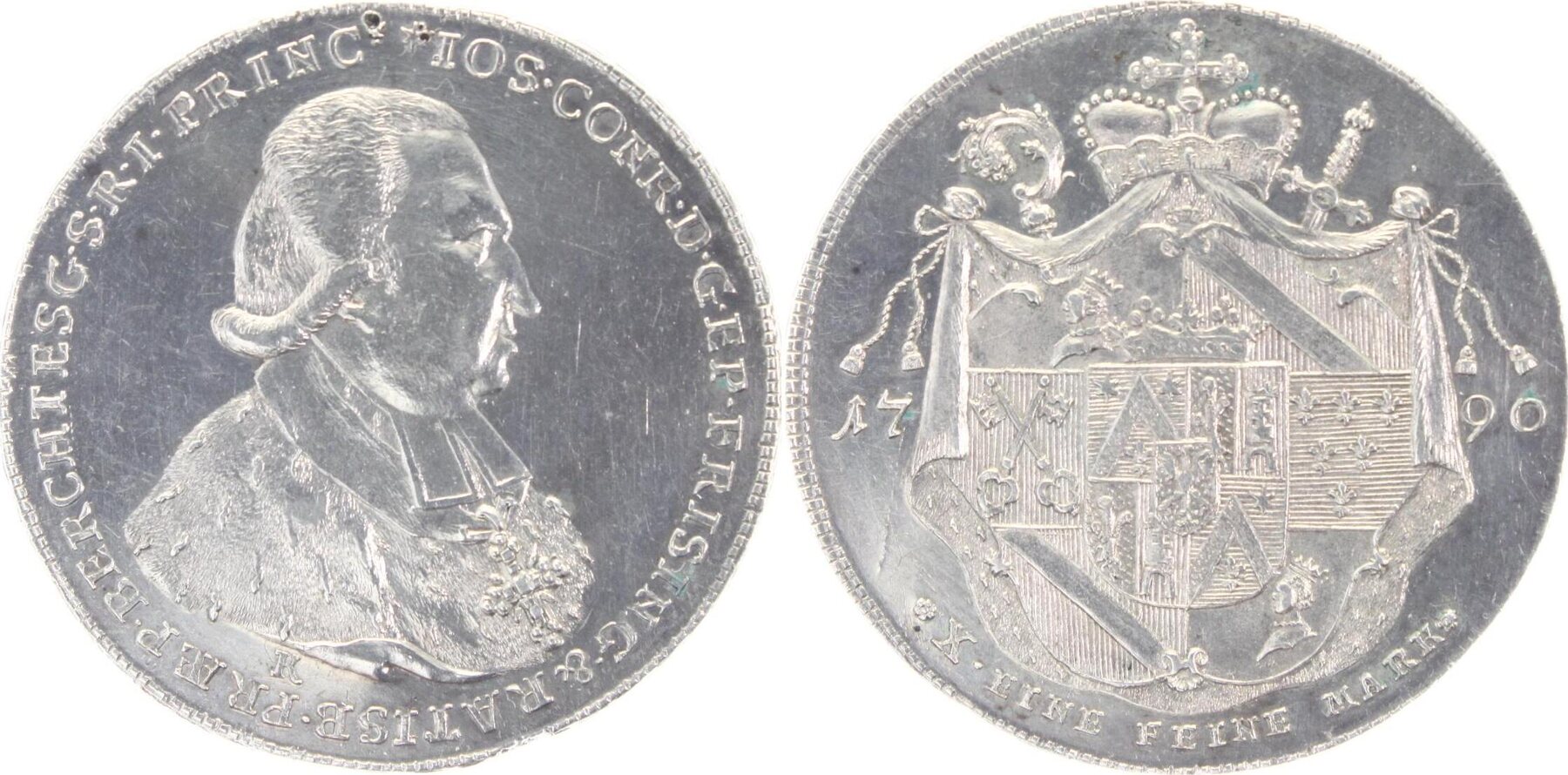 Freising- Bistum Konv.-Taler (von Joh. Nikolaus Körnlein) 1 1790 Joseph ...