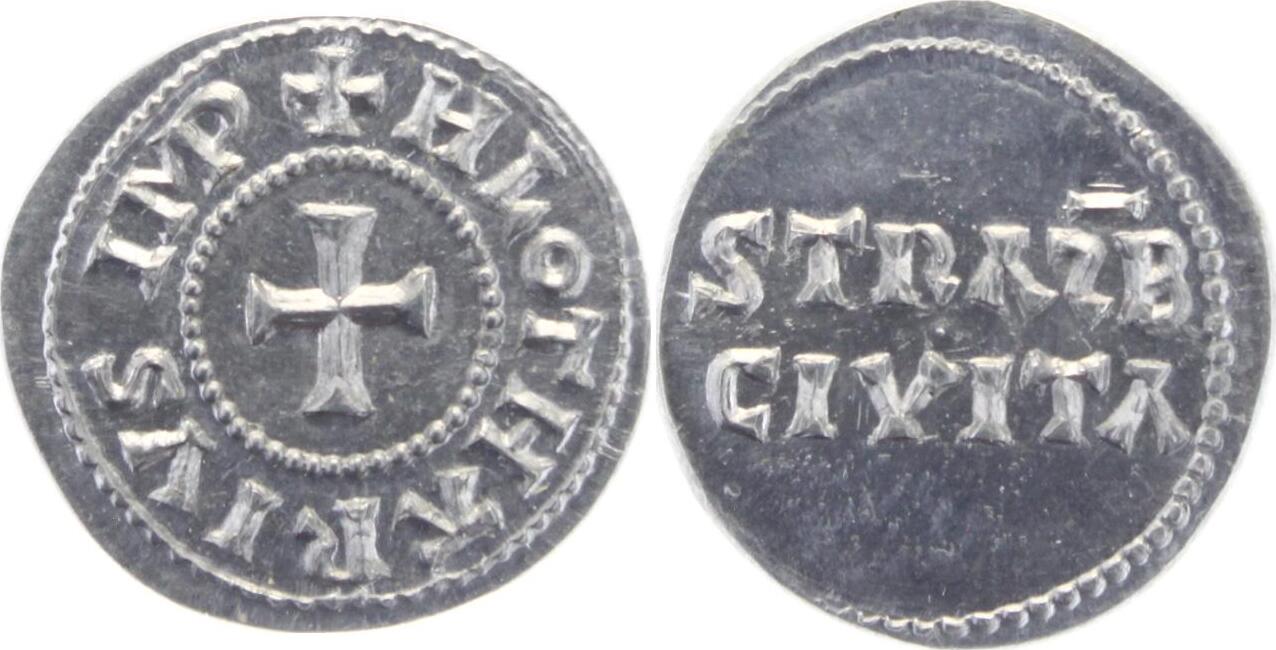 Straßburg-Königliche Münzstätte Denar 840-855 n. Chr. Lothar I. 840-855 ...