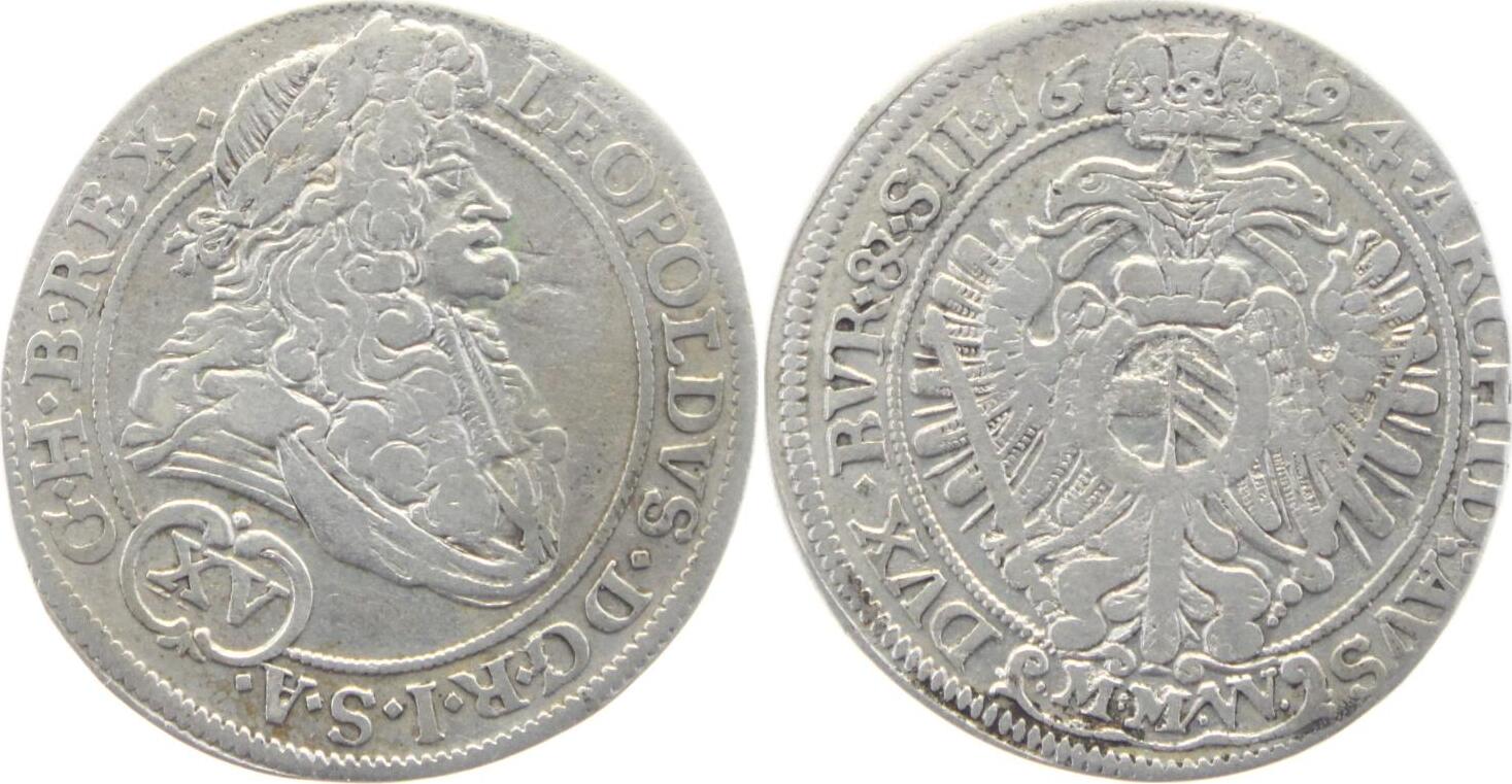 15 Kreuzer 1694 Leopold I. 1657-1705. VF | MA-Shops