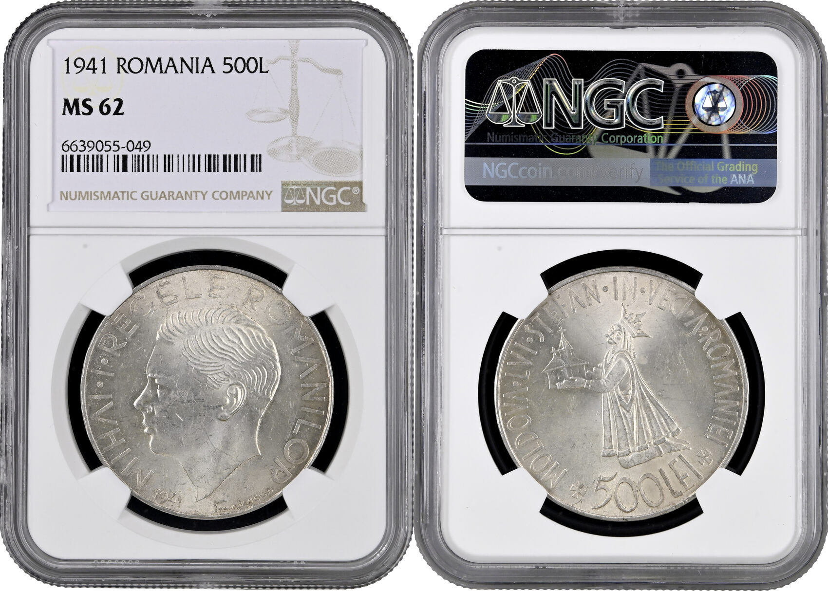 Romania 500 lei 1941, NGC MS62, Moldova Romania 1941, NGC MS62, Moldova | MA-Shops