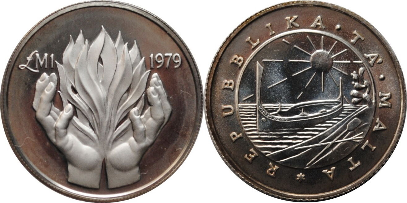 Malta 1 lira 1979, PROOF, Evacuation of British Forces | MA-Shops