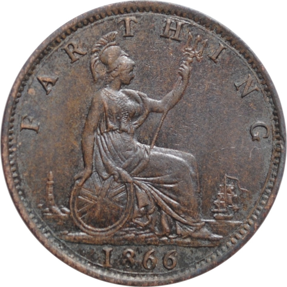 Great Britain 1 farthing 1866, AU, Queen Victoria (1838 - 1901) | MA-Shops