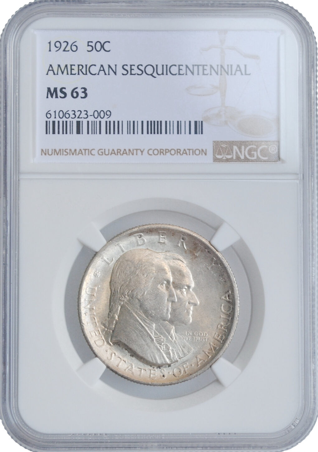 USA half dollar 1926, NGC MS63, 150th Anniversary - Independence USA 1926, NGC MS63, 150th ...