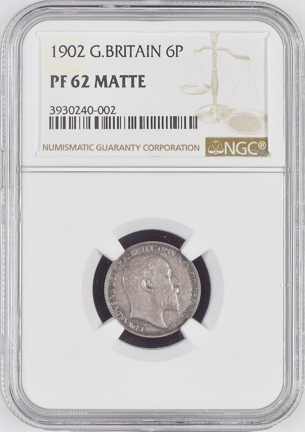 1902 Great Britain 6 pence 1902, NGC PF62, King Edward VII (1902 - 1910 ...