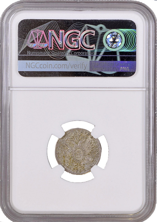 Austria 3 kreuzer 1832 A, NGC MS62, Emperor Ferdinand I (1806 - 1835) Austria 1832 A, NGC MS62 ...