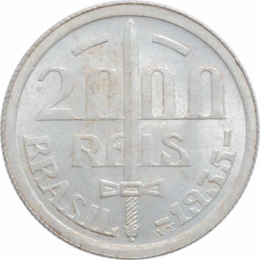 Brazil 2000 reis 1935, NGC MS65, First Republic (1889 - 1942) Brazil ...
