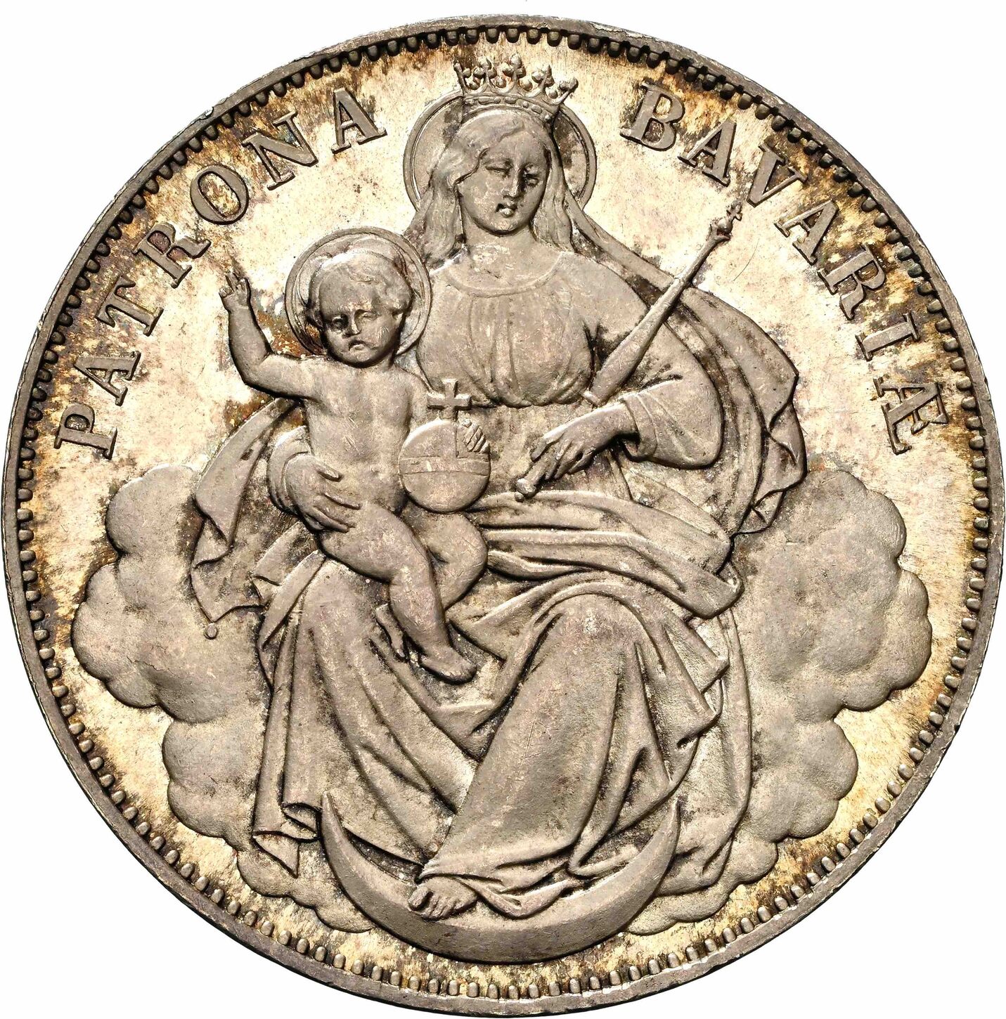 Bavaria 1 thaler ND (1865), NGC MS63, King Ludwig II (1864 - 1886 ...