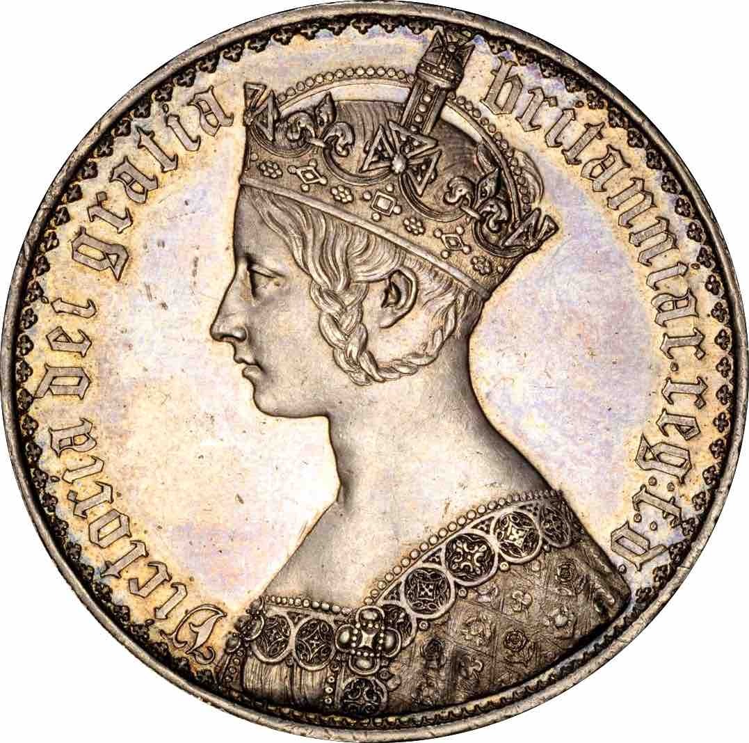 Great Britain 1 gothic crown 1847, PCGS PR58, Queen Victoria (1838 ...