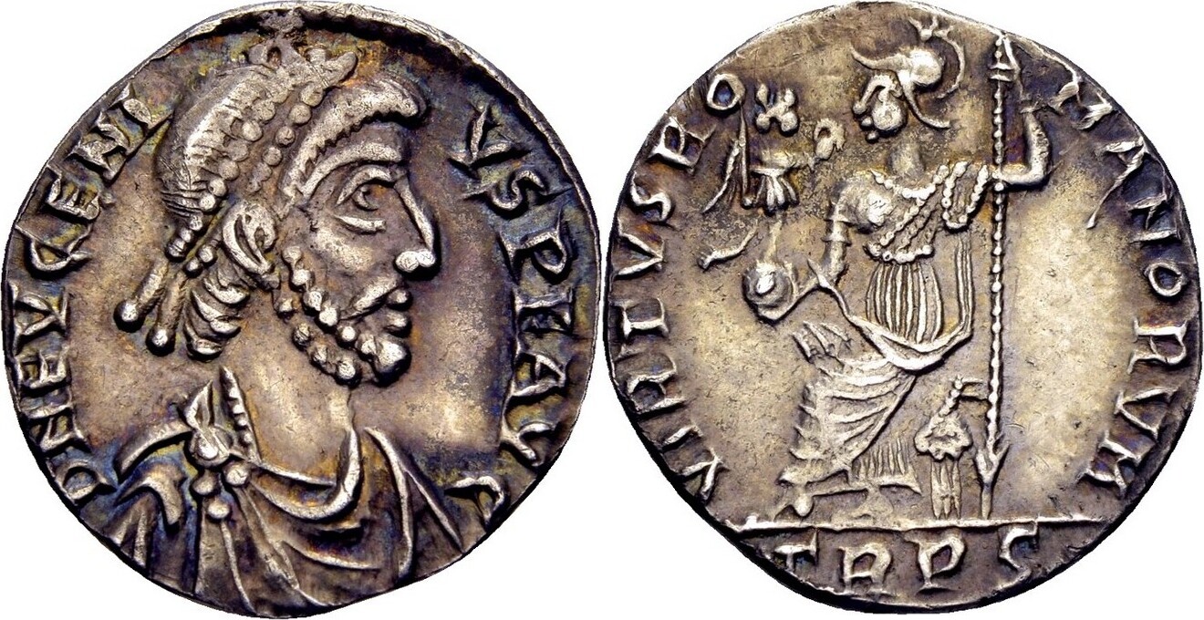 Roman Imperial siliqua 392-394 AD. Eugenius Extremely fine | MA-Shops