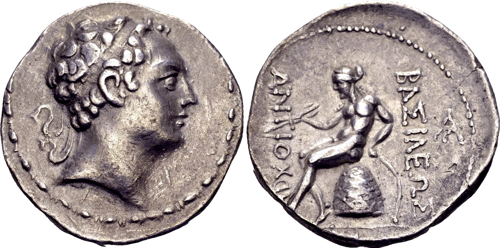 Ancient Greek tetradrachm 175-164 BC. Seleukid Kingdom, Antiochos IV ...