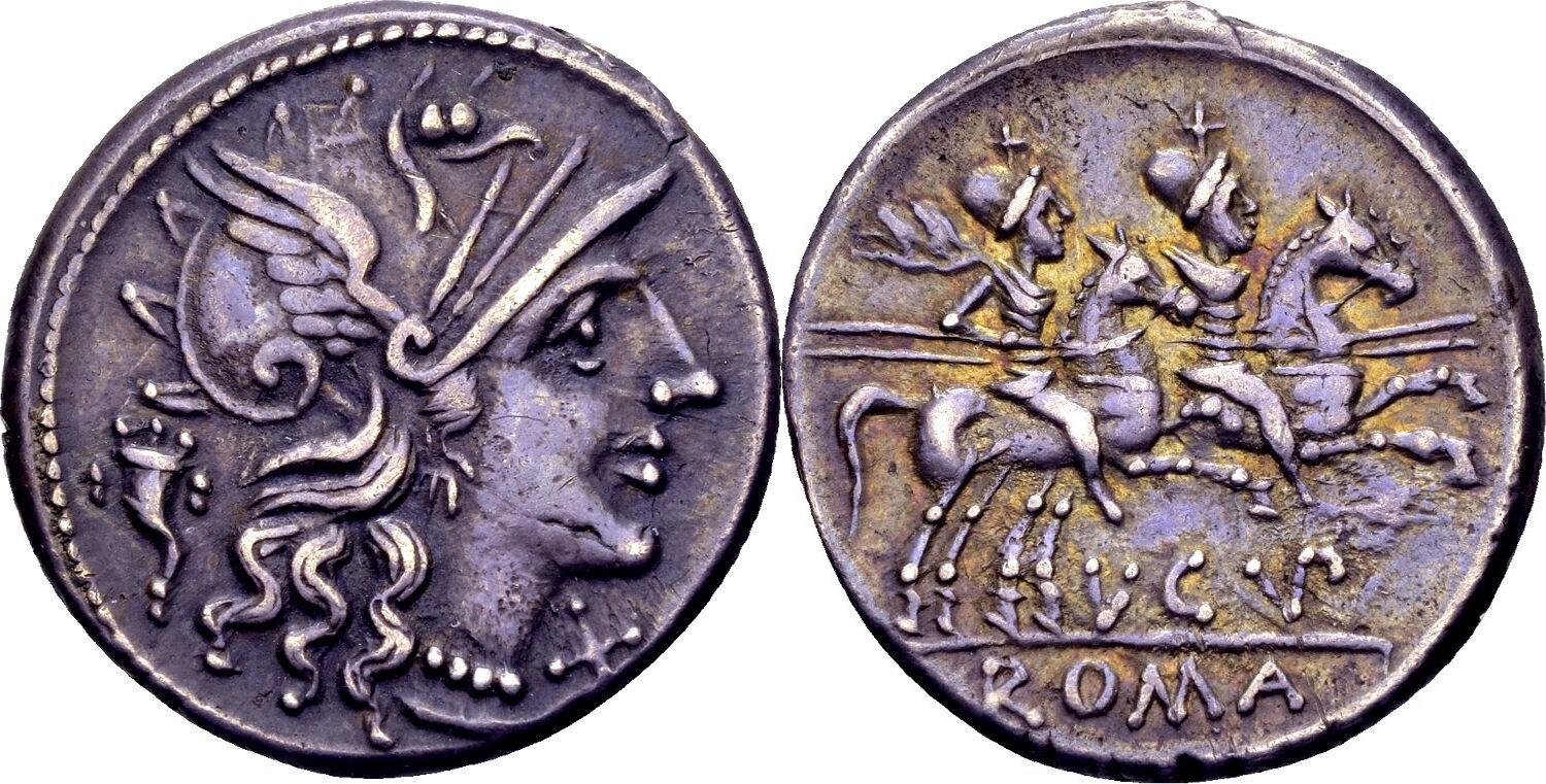 Roman Republican denarius 147 BC. L. Cupiennus Good very fine | MA-Shops