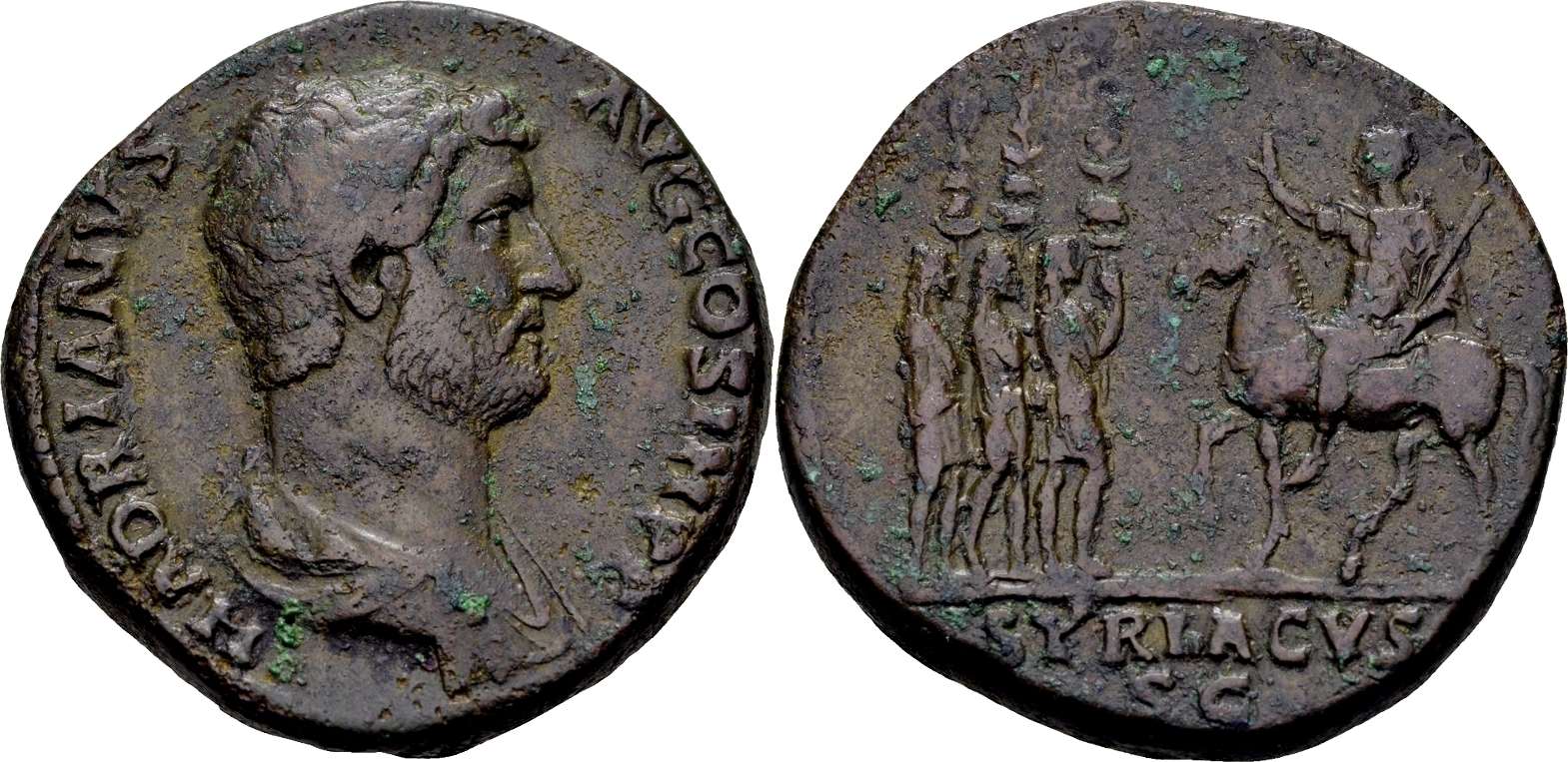 Roman Imperial sestertius Circa 130-133 AD. Hadrian VF | MA-Shops